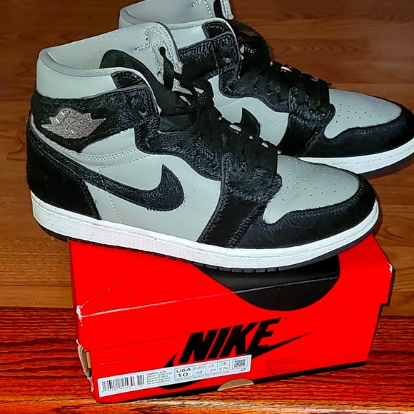 Jordan | Shoes | Nike Jordan Retro Mid In Fur Black And Gray | Poshmark